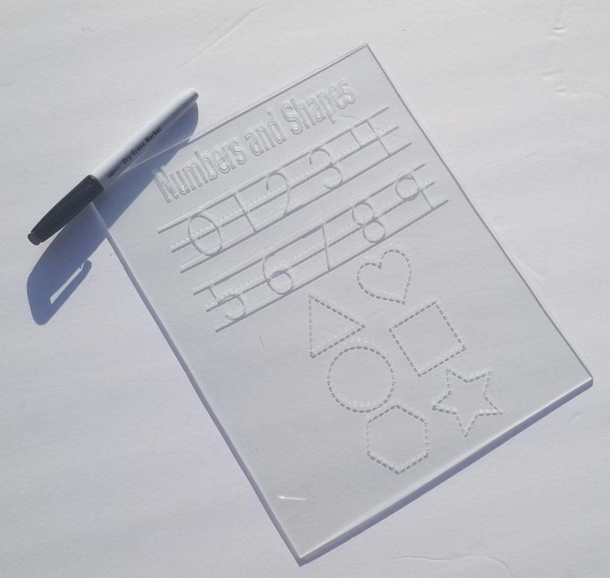 ABCs, 123s, and Shapes Dry Erase Tracing Board – Tiny's Creations LLC