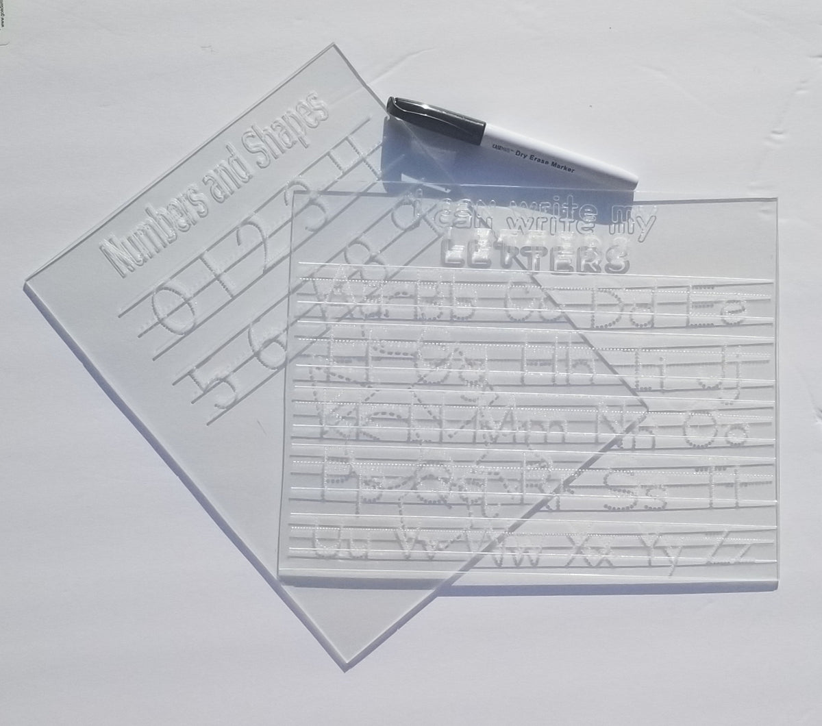 ABCs, 123s, and Shapes Dry Erase Tracing Board – Tiny's Creations LLC