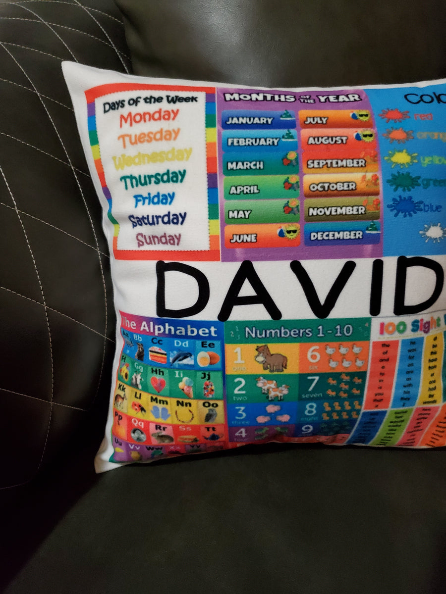 Personalized Learning Pillow – Tiny's Creations LLC